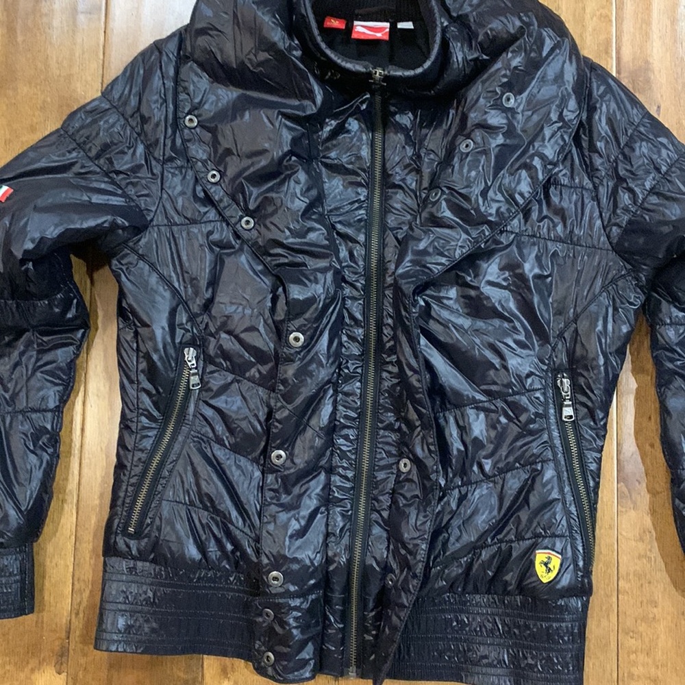 Ferrari Black Puffer Jacket Scuderia - Gem